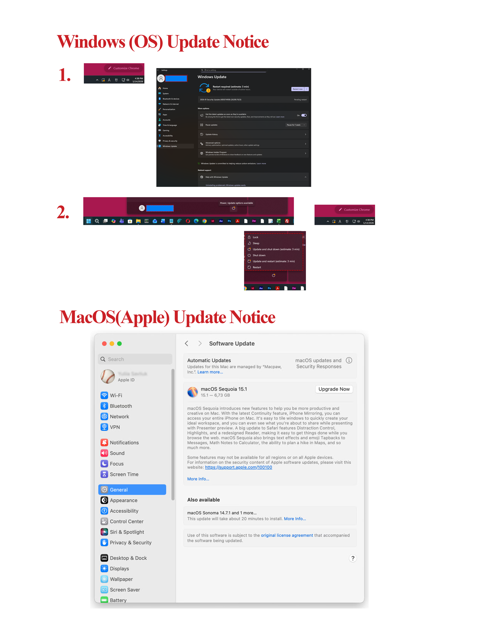 OS Update Notice - sinaburo